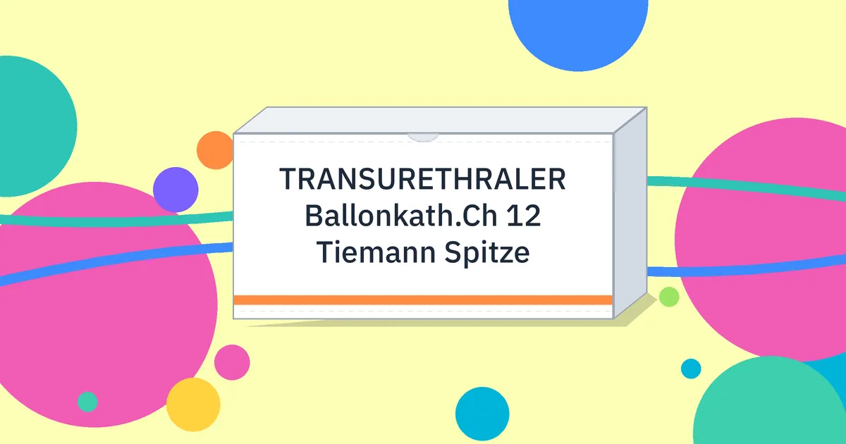 Symbolbild: Packung mit der Aufschrift TRANSURETHRALER Ballonkath.Ch 12 Tiemann Spitze (PZN 09061351) – Verfügbarkeit und Bezug in Apotheken in Frankfurt am Main