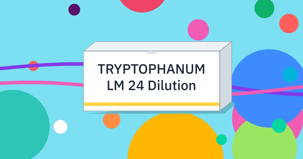 Symbolbild: Packung mit der Aufschrift TRYPTOPHANUM LM 24 Dilution (PZN 13253642) – Verfügbarkeit und Bezug in Apotheken in Frankfurt am Main