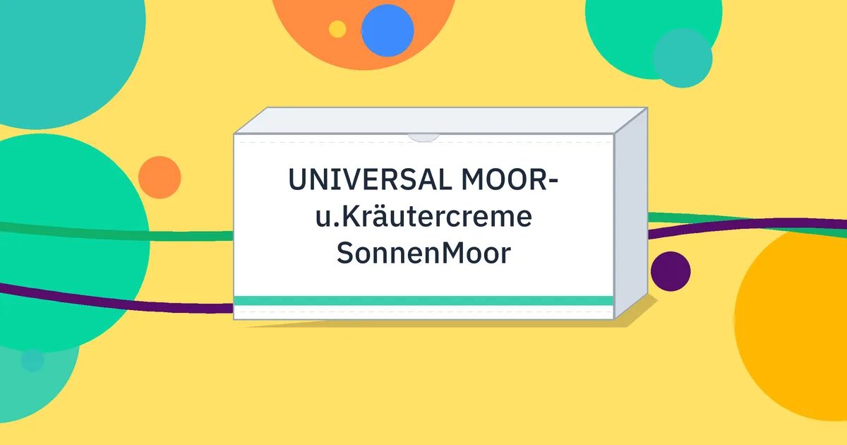 Symbolbild: Packung mit der Aufschrift UNIVERSAL MOOR- u.Kräutercreme SonnenMoor (PZN 15607400) – Verfügbarkeit und Bezug in Apotheken in Frankfurt am Main