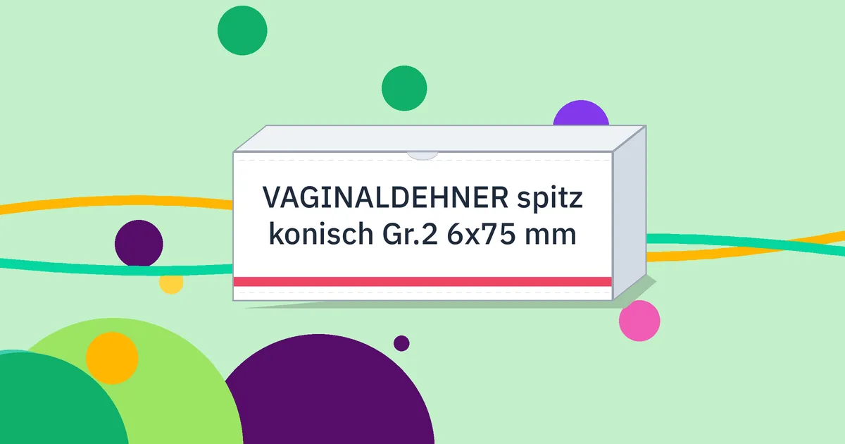 Symbolbild: Packung mit der Aufschrift VAGINALDEHNER spitz konisch Gr.2 6x75 mm (PZN 07322652) – Verfügbarkeit und Bezug in Apotheken in Frankfurt am Main