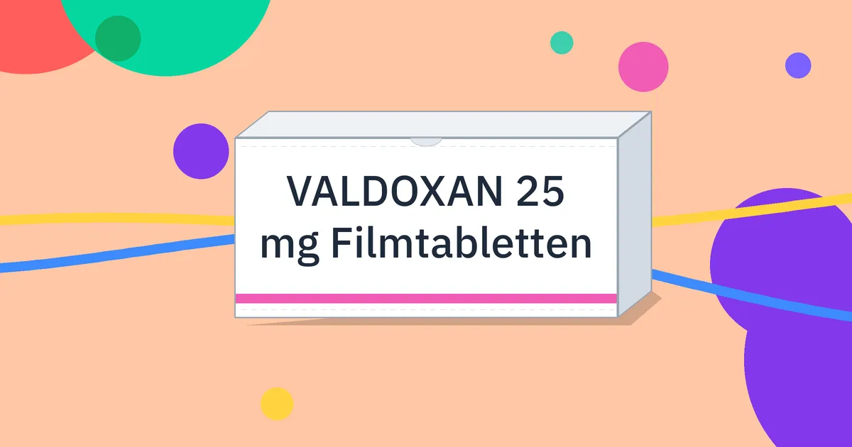 Symbolbild: Packung mit der Aufschrift VALDOXAN 25 mg Filmtabletten (PZN 09505701) – Verfügbarkeit und Bezug in Apotheken in Frankfurt am Main