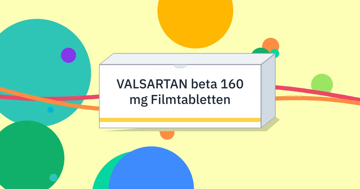 Symbolbild: Packung mit der Aufschrift VALSARTAN beta 160 mg Filmtabletten (PZN 17454165) – Verfügbarkeit und Bezug in Apotheken in Frankfurt am Main