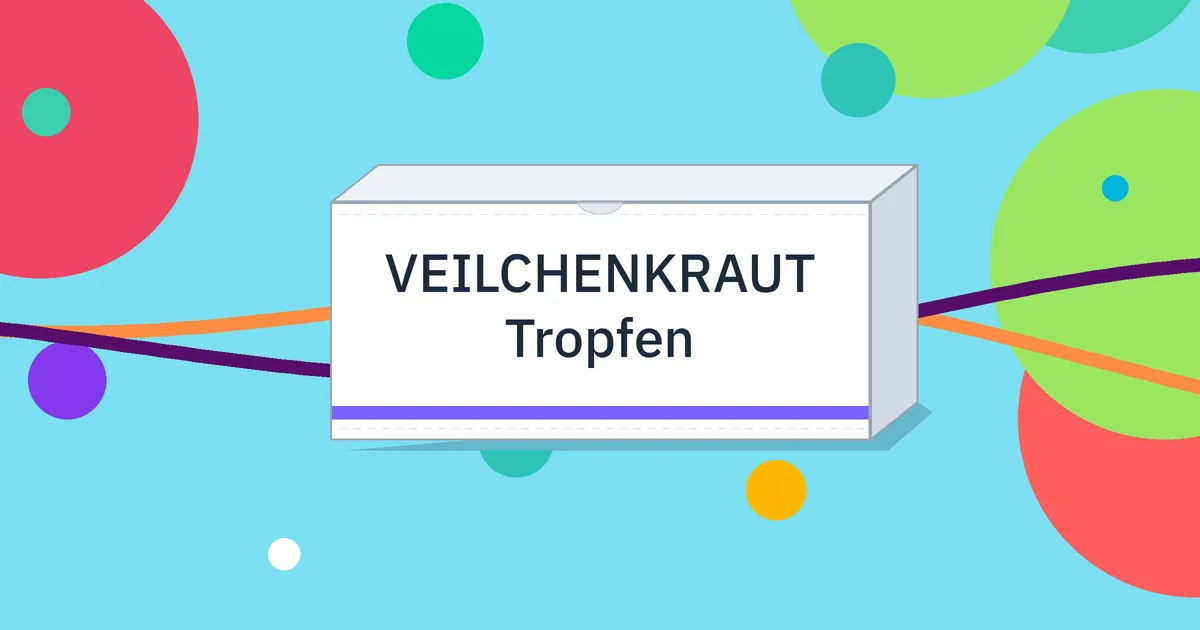 Symbolbild: Packung mit der Aufschrift VEILCHENKRAUT Tropfen (PZN 19781164) – Verfügbarkeit und Bezug in Apotheken in Frankfurt am Main
