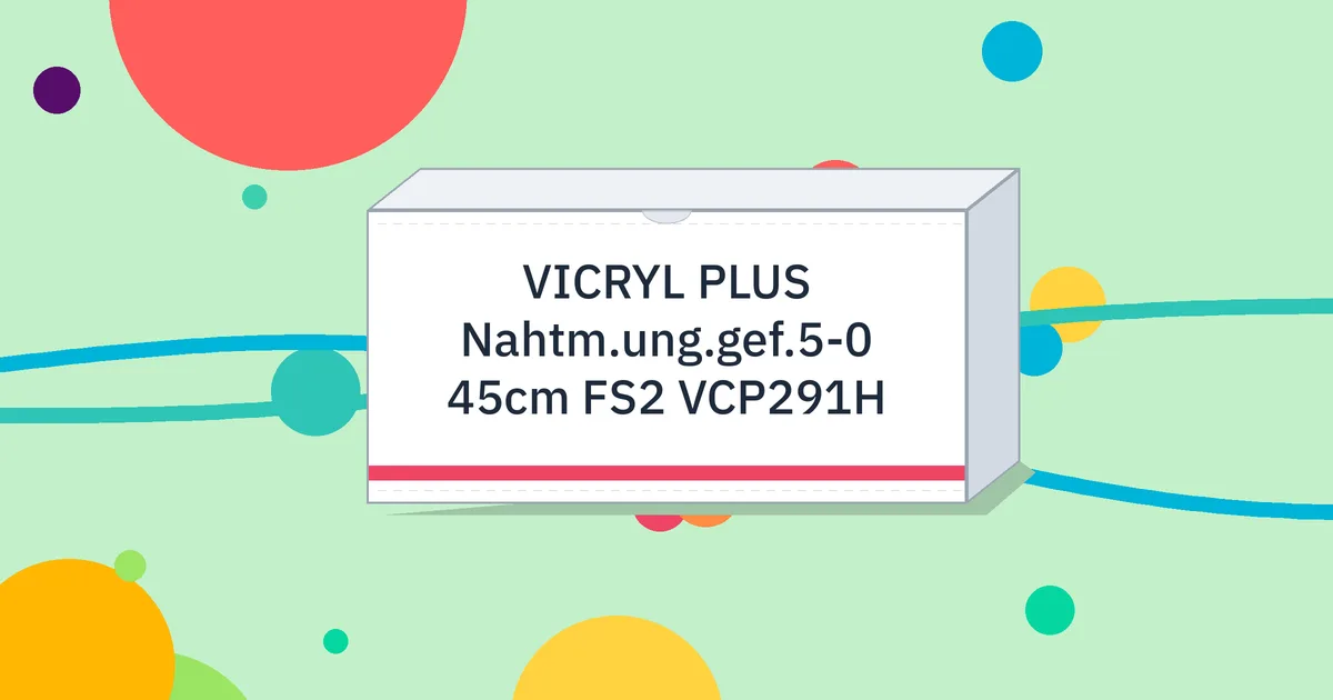 Symbolbild: Packung mit der Aufschrift VICRYL PLUS Nahtm.ung.gef.5-0 45cm FS2 VCP291H (PZN 20390517) – Verfügbarkeit und Bezug in Apotheken in Frankfurt am Main