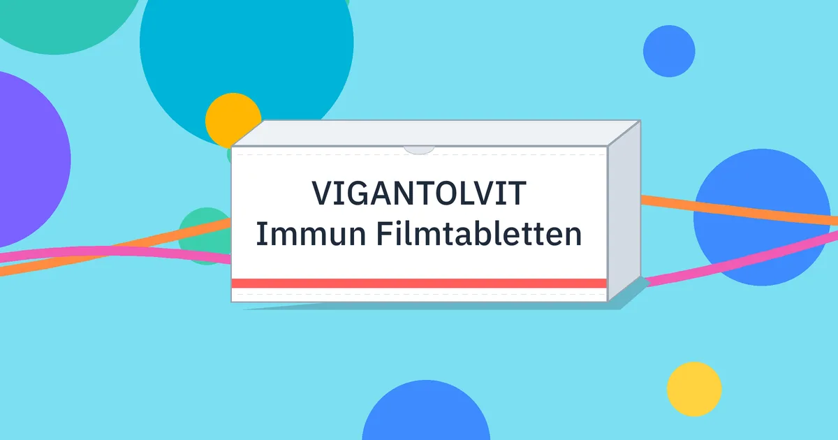 Symbolbild: Packung mit der Aufschrift VIGANTOLVIT Immun Filmtabletten (PZN 16752328) – Verfügbarkeit und Bezug in Apotheken in Frankfurt am Main