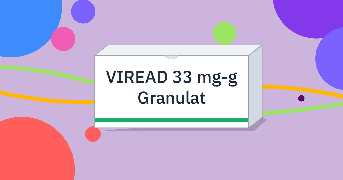 Symbolbild: Packung mit der Aufschrift VIREAD 33 mg-g Granulat (PZN 04704844) – Verfügbarkeit und Bezug in Apotheken in Frankfurt am Main