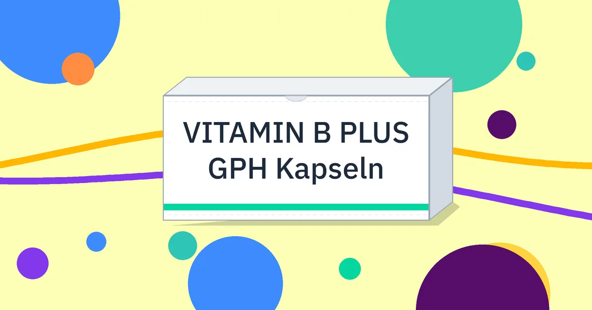 Symbolbild: Packung mit der Aufschrift VITAMIN B PLUS GPH Kapseln (PZN 12737409) – Verfügbarkeit und Bezug in Apotheken in Frankfurt am Main