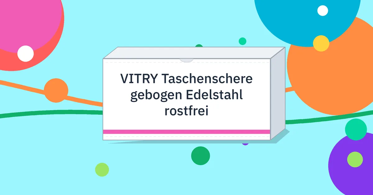 Symbolbild: Packung mit der Aufschrift VITRY Taschenschere gebogen Edelstahl rostfrei (PZN 05044953) – Verfügbarkeit und Bezug in Apotheken in Frankfurt am Main