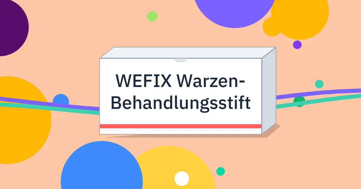Symbolbild: Packung mit der Aufschrift WEFIX Warzen-Behandlungsstift (PZN 18116097) – Verfügbarkeit und Bezug in Apotheken in Frankfurt am Main