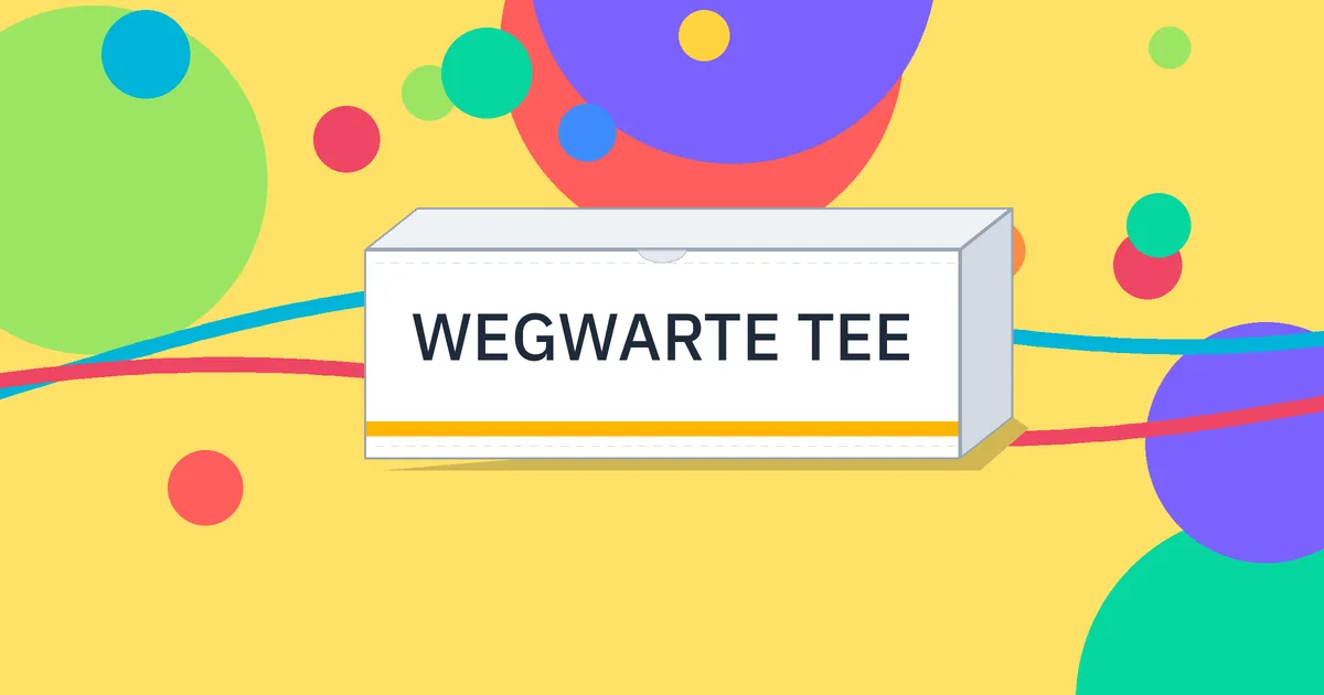 Symbolbild: Packung mit der Aufschrift WEGWARTE TEE (PZN 19550246) – Verfügbarkeit und Bezug in Apotheken in Frankfurt am Main