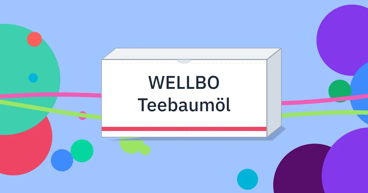 Symbolbild: Packung mit der Aufschrift WELLBO Teebaumöl (PZN 05024672) – Verfügbarkeit und Bezug in Apotheken in Frankfurt am Main
