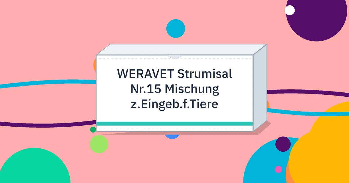 Symbolbild: Packung mit der Aufschrift WERAVET Strumisal Nr.15 Mischung z.Eingeb.f.Tiere (PZN 13987870) – Verfügbarkeit und Bezug in Apotheken in Frankfurt am Main