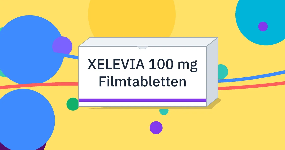 Symbolbild: Packung mit der Aufschrift XELEVIA 100 mg Filmtabletten (PZN 04260531) – Verfügbarkeit und Bezug in Apotheken in Frankfurt am Main