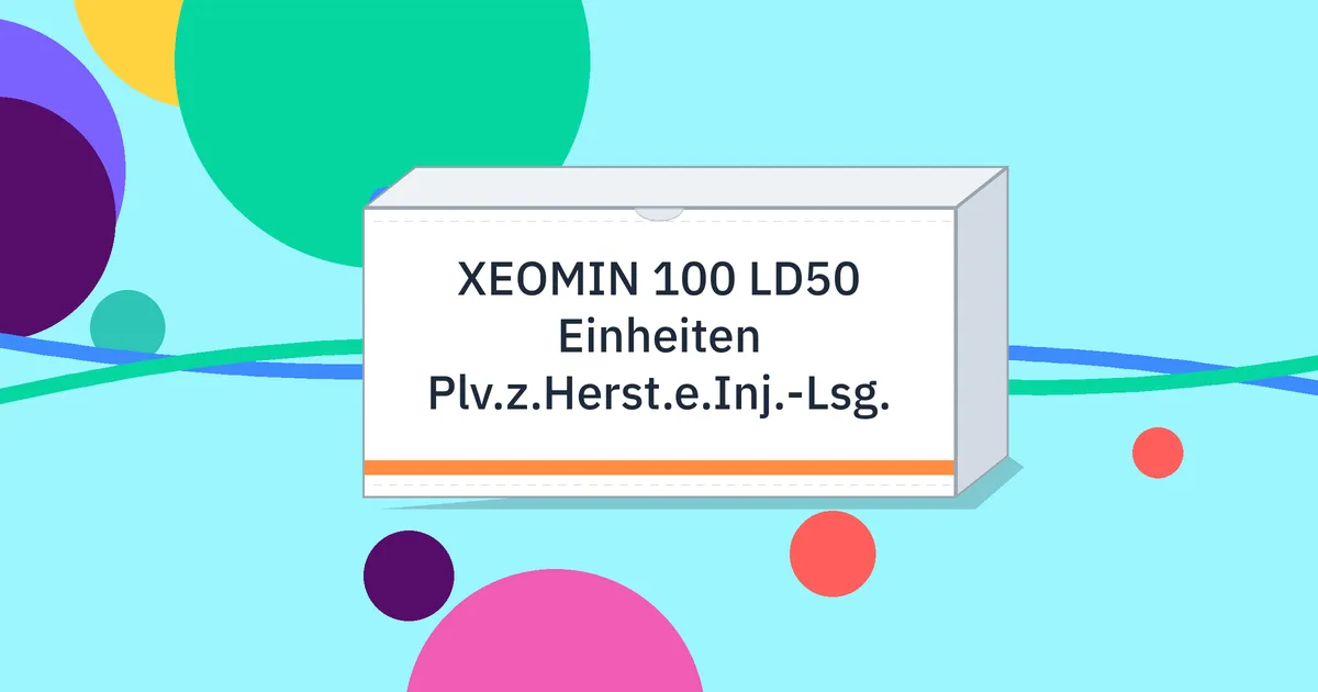 Symbolbild: Packung mit der Aufschrift XEOMIN 100 LD50 Einheiten Plv.z.Herst.e.Inj.-Lsg. (PZN 08833998) – Verfügbarkeit und Bezug in Apotheken in Frankfurt am Main