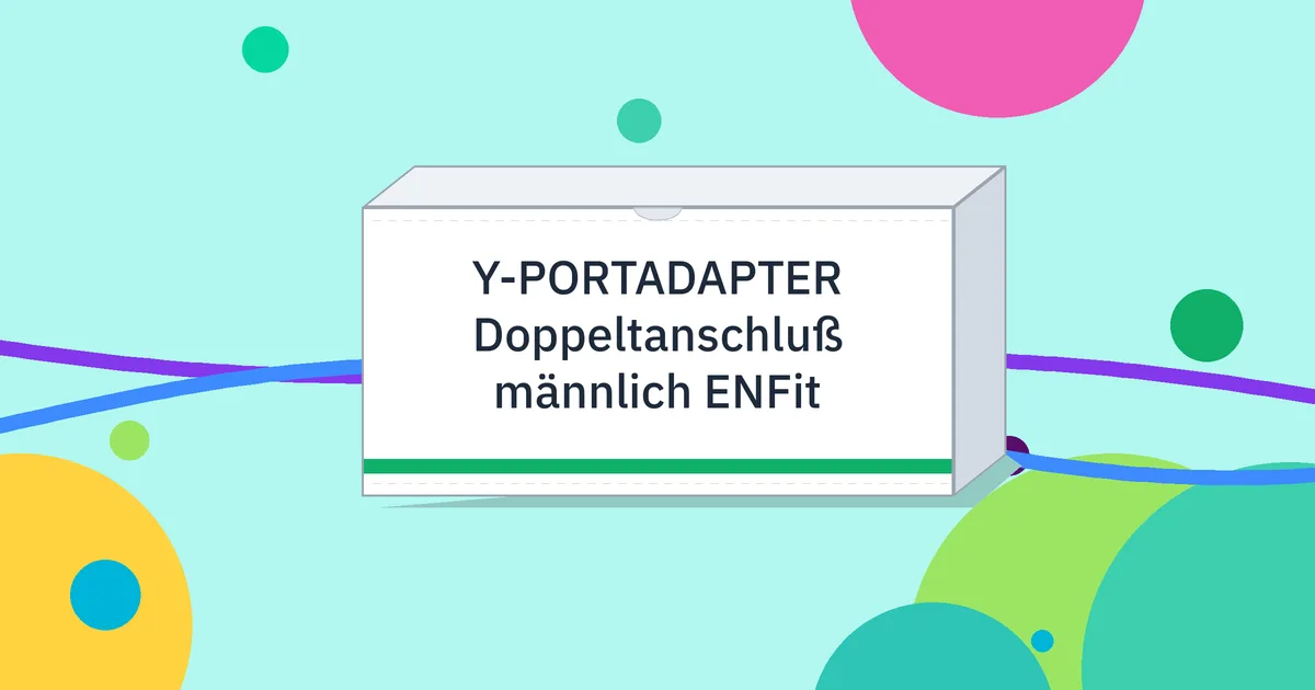 Symbolbild: Packung mit der Aufschrift Y-PORTADAPTER Doppeltanschluß männlich ENFit (PZN 19997119) – Verfügbarkeit und Bezug in Apotheken in Frankfurt am Main