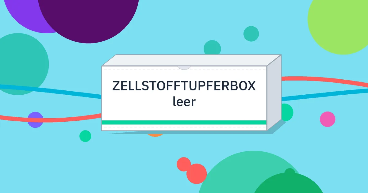 Symbolbild: Packung mit der Aufschrift ZELLSTOFFTUPFERBOX leer (PZN 01363756) – Verfügbarkeit und Bezug in Apotheken in Frankfurt am Main