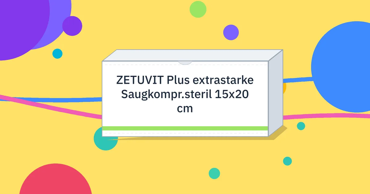 Symbolbild: Packung mit der Aufschrift ZETUVIT Plus extrastarke Saugkompr.steril 15x20 cm (PZN 19704672) – Verfügbarkeit und Bezug in Apotheken in Frankfurt am Main