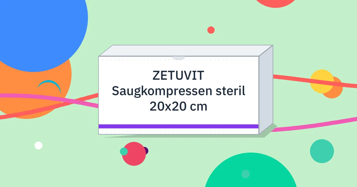 Symbolbild: Packung mit der Aufschrift ZETUVIT Saugkompressen steril 20x20 cm (PZN 00464780) – Verfügbarkeit und Bezug in Apotheken in Frankfurt am Main
