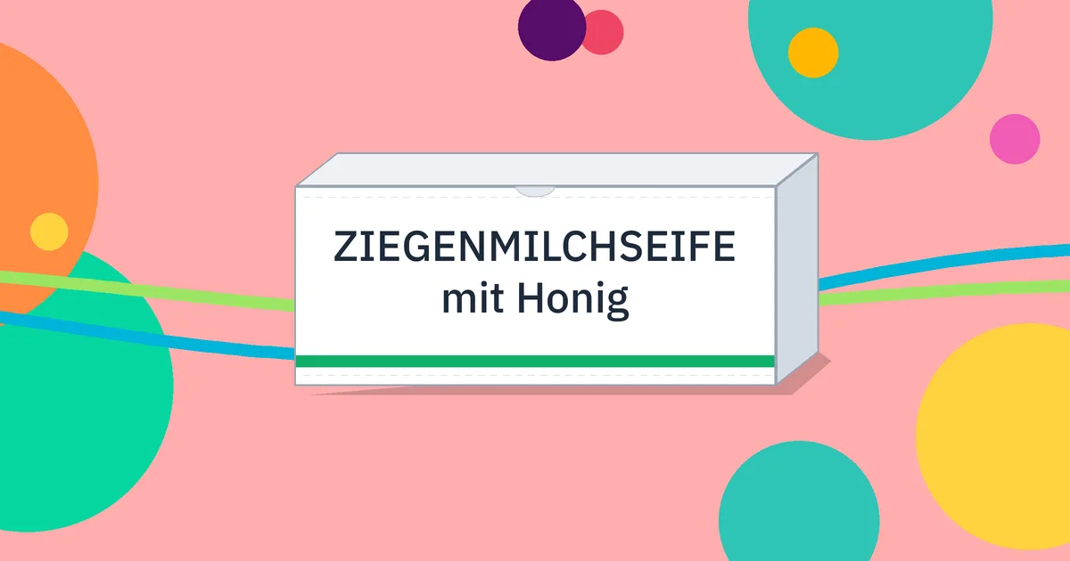 Symbolbild: Packung mit der Aufschrift ZIEGENMILCHSEIFE mit Honig (PZN 11638763) – Verfügbarkeit und Bezug in Apotheken in Frankfurt am Main