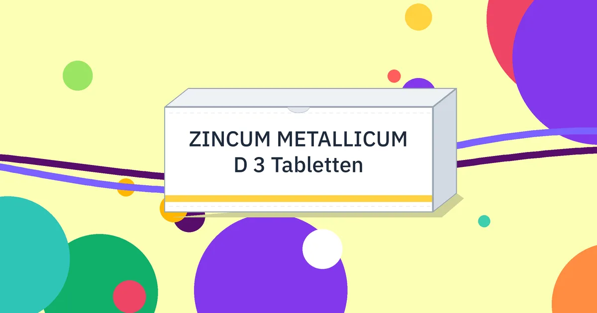 Symbolbild: Packung mit der Aufschrift ZINCUM METALLICUM D 3 Tabletten (PZN 02118208) – Verfügbarkeit und Bezug in Apotheken in Frankfurt am Main