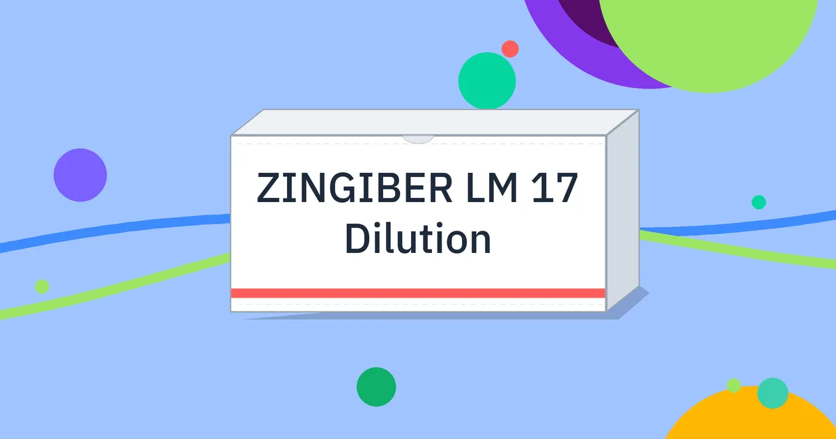 Symbolbild: Packung mit der Aufschrift ZINGIBER LM 17 Dilution (PZN 13301855) – Verfügbarkeit und Bezug in Apotheken in Frankfurt am Main