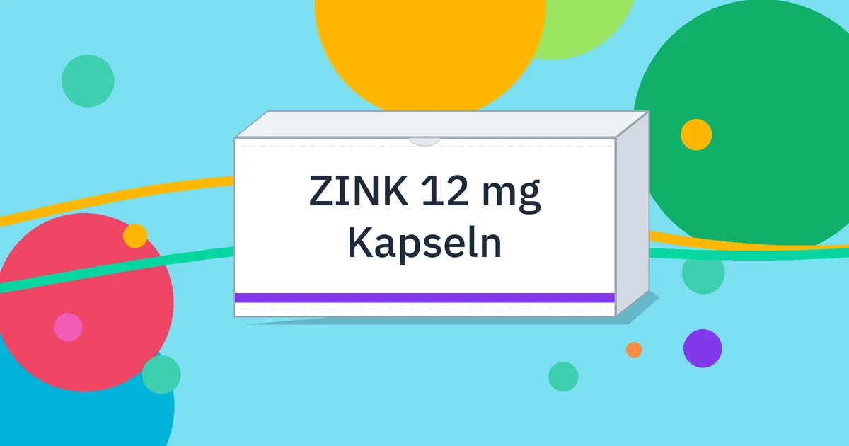 Symbolbild: Packung mit der Aufschrift ZINK 12 mg Kapseln (PZN 17382655) – Verfügbarkeit und Bezug in Apotheken in Frankfurt am Main