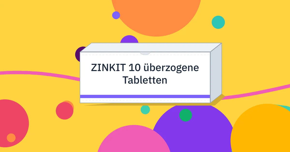 Symbolbild: Packung mit der Aufschrift ZINKIT 10 überzogene Tabletten (PZN 04435249) – Verfügbarkeit und Bezug in Apotheken in Frankfurt am Main