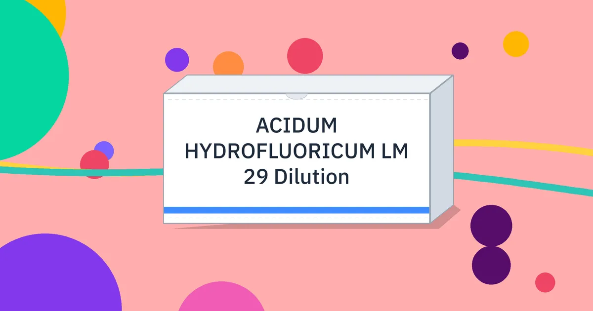 Symbolbild: Packung mit der Aufschrift ACIDUM HYDROFLUORICUM LM 29 Dilution (PZN 13500589) – Verfügbarkeit und Bezug in Apotheken in Frankfurt am Main