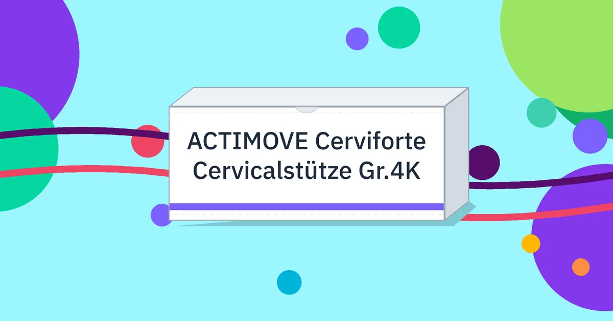 Symbolbild: Packung mit der Aufschrift ACTIMOVE Cerviforte Cervicalstütze Gr.4K (PZN 18223048) – Verfügbarkeit und Bezug in Apotheken in Frankfurt am Main