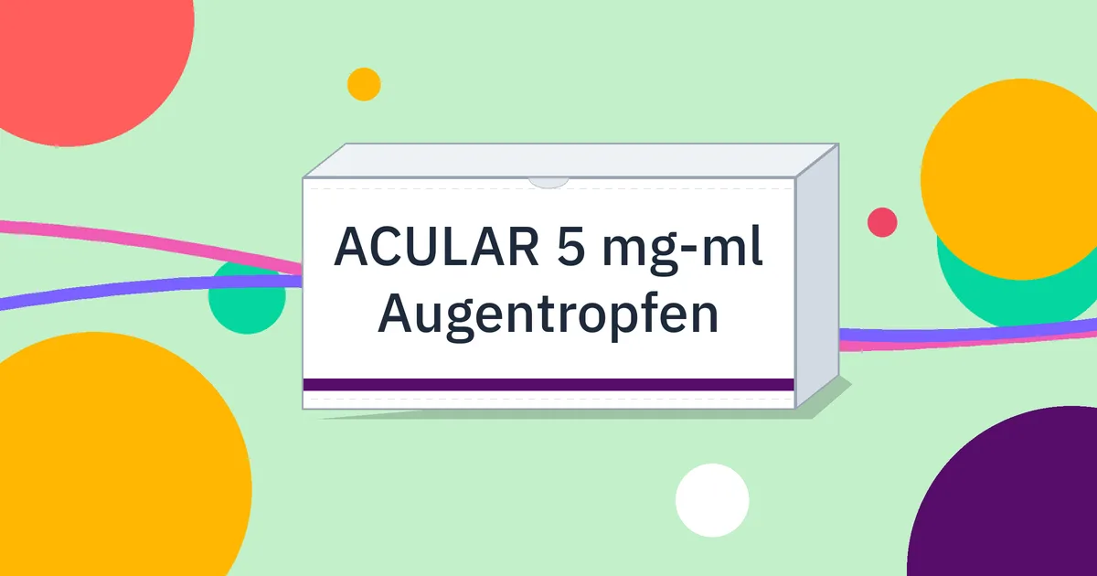 Symbolbild: Packung mit der Aufschrift ACULAR 5 mg-ml Augentropfen (PZN 00393689) – Verfügbarkeit und Bezug in Apotheken in Frankfurt am Main