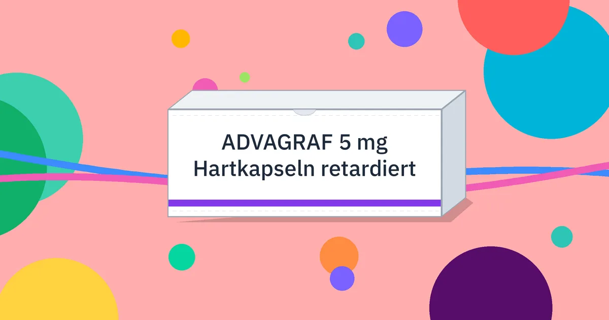 Symbolbild: Packung mit der Aufschrift ADVAGRAF 5 mg Hartkapseln retardiert (PZN 16776205) – Verfügbarkeit und Bezug in Apotheken in Frankfurt am Main