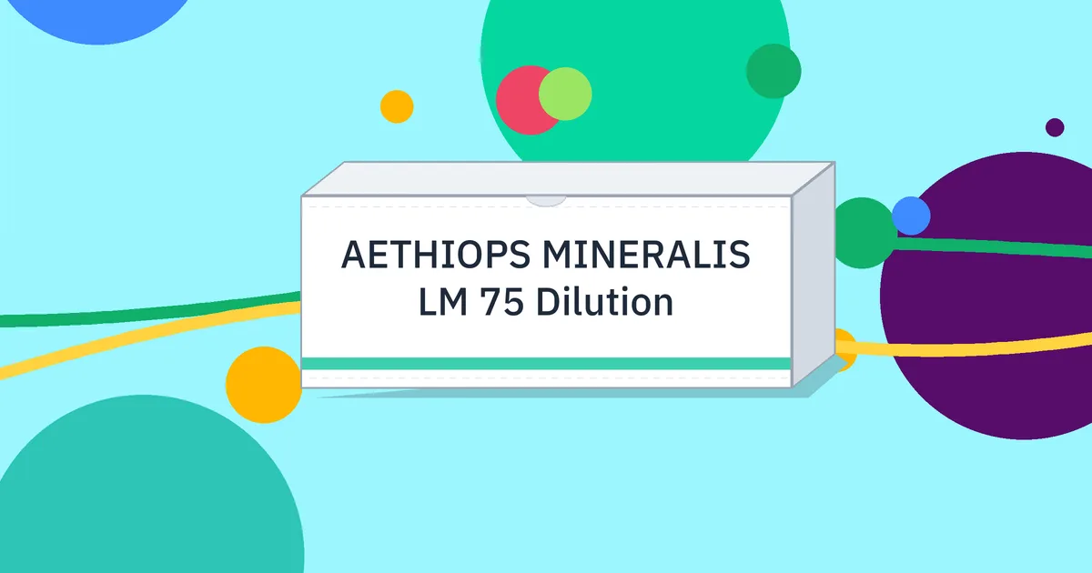 Symbolbild: Packung mit der Aufschrift AETHIOPS MINERALIS LM 75 Dilution (PZN 13302518) – Verfügbarkeit und Bezug in Apotheken in Frankfurt am Main
