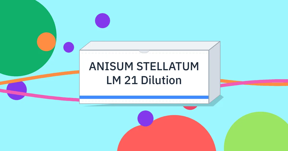 Symbolbild: Packung mit der Aufschrift ANISUM STELLATUM LM 21 Dilution (PZN 13369497) – Verfügbarkeit und Bezug in Apotheken in Frankfurt am Main