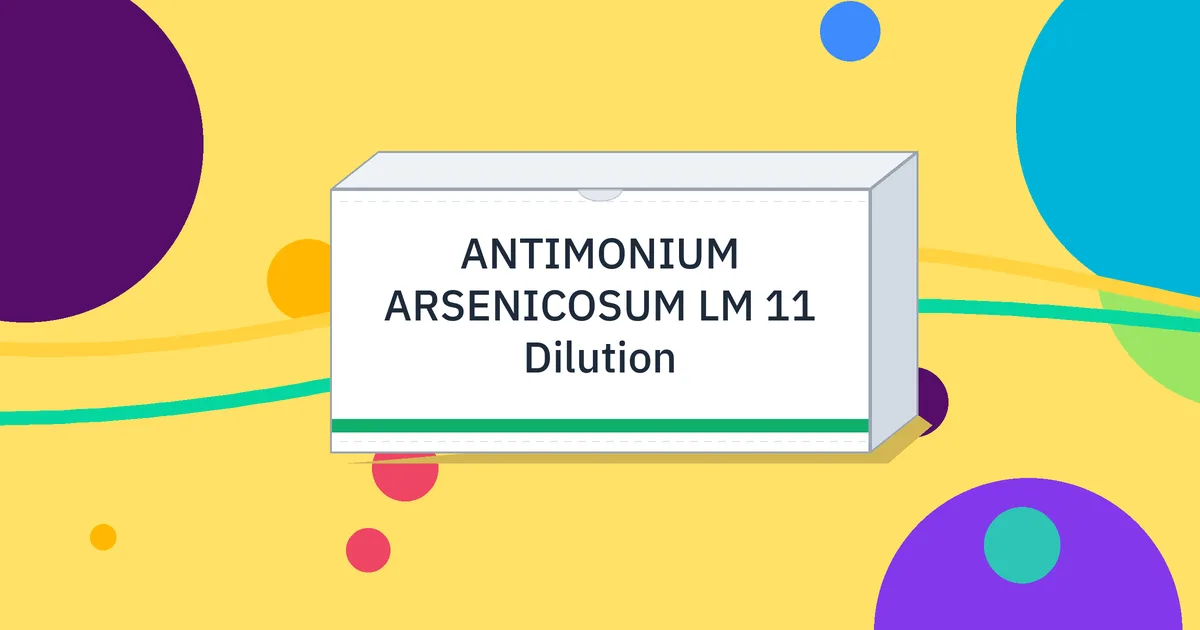 Symbolbild: Packung mit der Aufschrift ANTIMONIUM ARSENICOSUM LM 11 Dilution (PZN 13372134) – Verfügbarkeit und Bezug in Apotheken in Frankfurt am Main