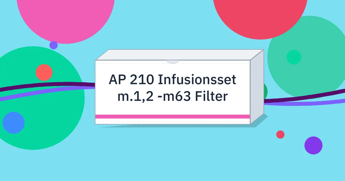 Symbolbild: Packung mit der Aufschrift AP 210 Infusionsset m.1,2 -m63 Filter (PZN 14337588) – Verfügbarkeit und Bezug in Apotheken in Frankfurt am Main