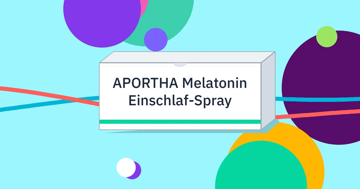 Symbolbild: Packung mit der Aufschrift APORTHA Melatonin Einschlaf-Spray (PZN 18045799) – Verfügbarkeit und Bezug in Apotheken in Frankfurt am Main