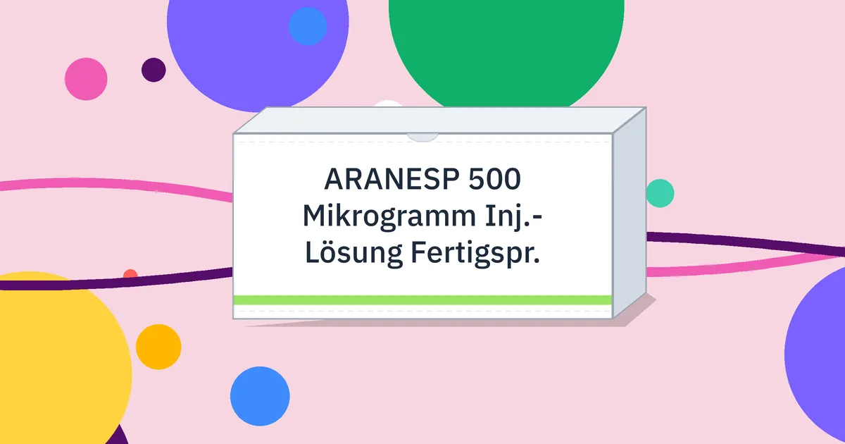 Symbolbild: Packung mit der Aufschrift ARANESP 500 Mikrogramm Inj.-Lösung Fertigspr. (PZN 12601070) – Verfügbarkeit und Bezug in Apotheken in Frankfurt am Main