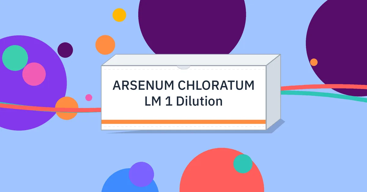 Symbolbild: Packung mit der Aufschrift ARSENUM CHLORATUM LM 1 Dilution (PZN 12771642) – Verfügbarkeit und Bezug in Apotheken in Frankfurt am Main