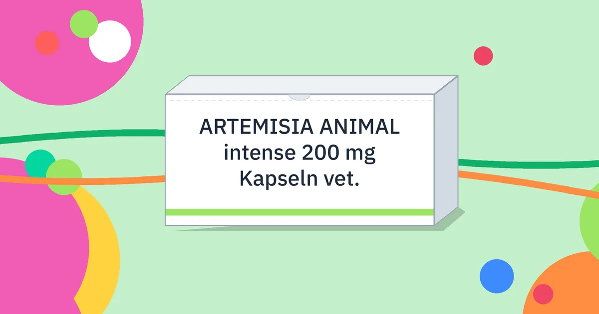 Symbolbild: Packung mit der Aufschrift ARTEMISIA ANIMAL intense 200 mg Kapseln vet. (PZN 18466561) – Verfügbarkeit und Bezug in Apotheken in Frankfurt am Main