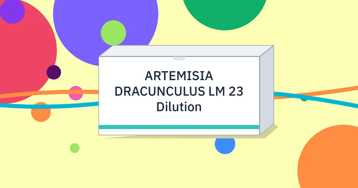 Symbolbild: Packung mit der Aufschrift ARTEMISIA DRACUNCULUS LM 23 Dilution (PZN 13394495) – Verfügbarkeit und Bezug in Apotheken in Frankfurt am Main