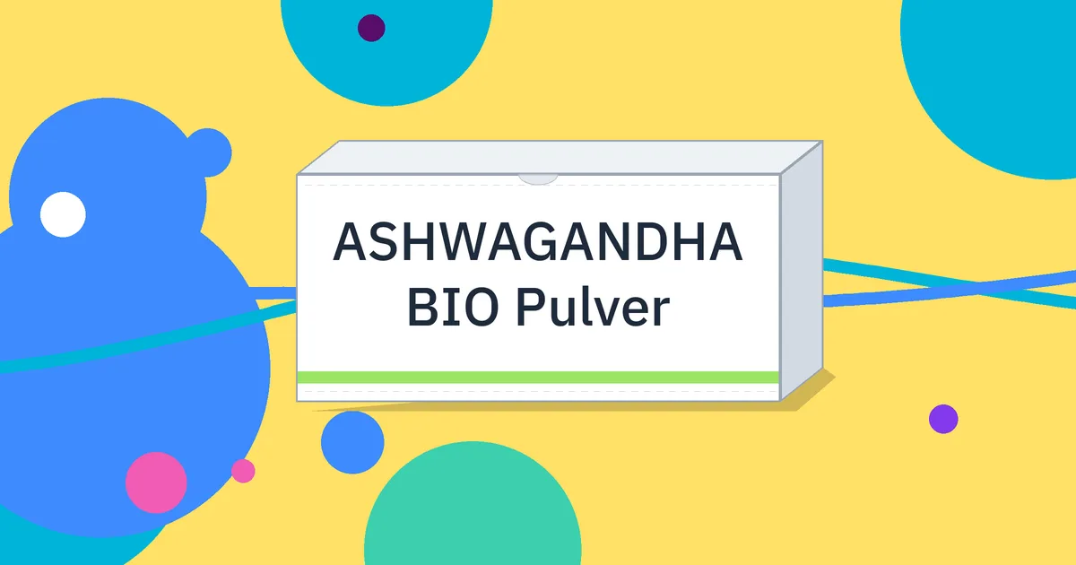 Symbolbild: Packung mit der Aufschrift ASHWAGANDHA BIO Pulver (PZN 17394144) – Verfügbarkeit und Bezug in Apotheken in Frankfurt am Main