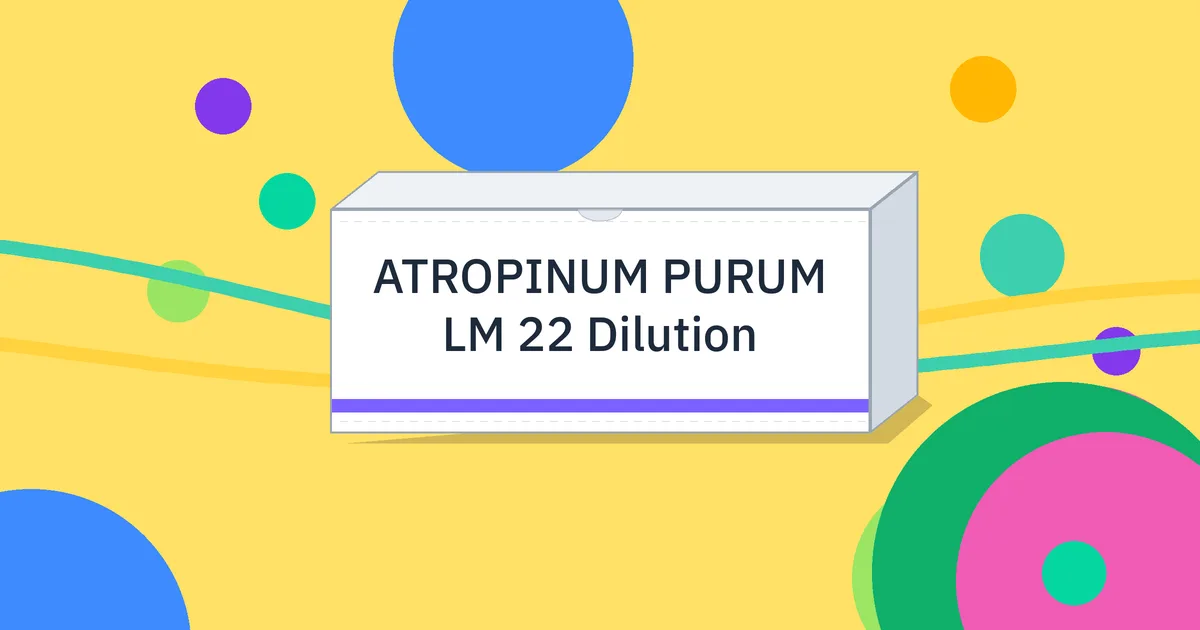 Symbolbild: Packung mit der Aufschrift ATROPINUM PURUM LM 22 Dilution (PZN 12782597) – Verfügbarkeit und Bezug in Apotheken in Frankfurt am Main