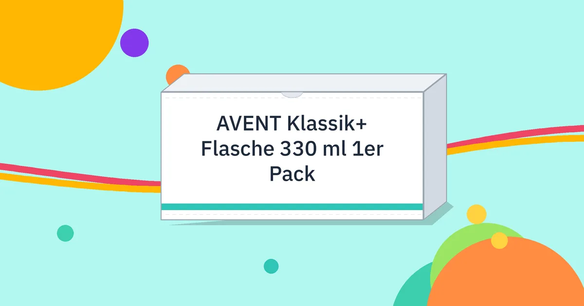 Symbolbild: Packung mit der Aufschrift AVENT Klassik+ Flasche 330 ml 1er Pack (PZN 10735889) – Verfügbarkeit und Bezug in Apotheken in Frankfurt am Main