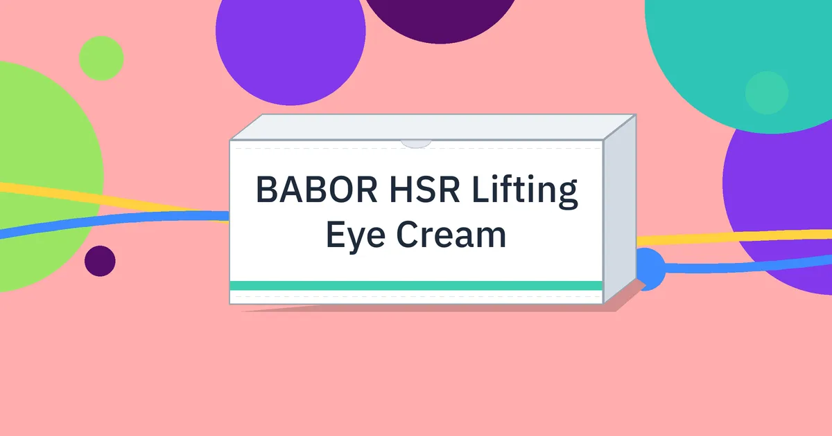 Symbolbild: Packung mit der Aufschrift BABOR HSR Lifting Eye Cream (PZN 07593210) – Verfügbarkeit und Bezug in Apotheken in Frankfurt am Main