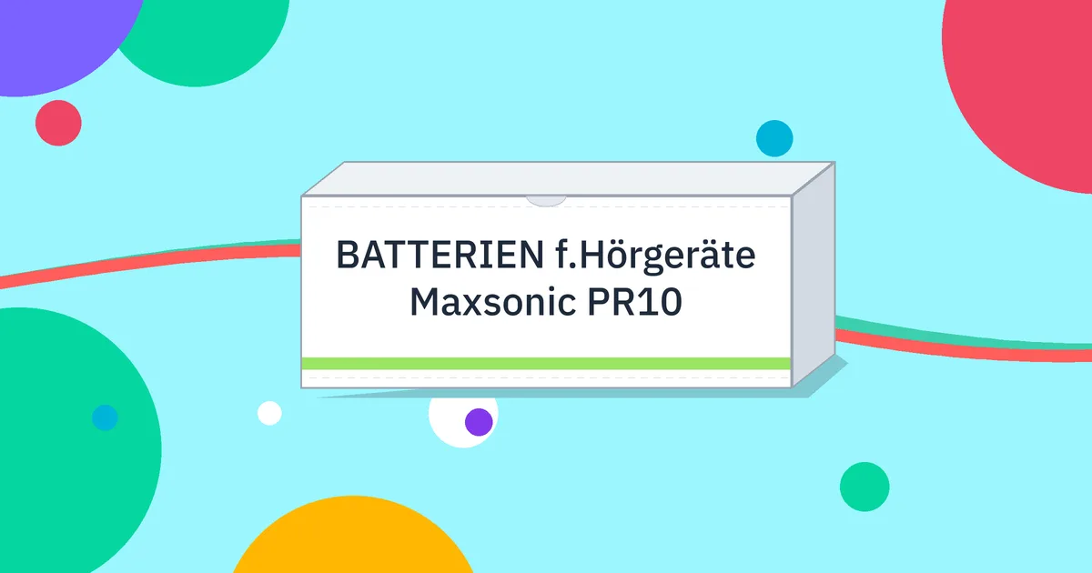 Symbolbild: Packung mit der Aufschrift BATTERIEN f.Hörgeräte Maxsonic PR10 (PZN 02181141) – Verfügbarkeit und Bezug in Apotheken in Frankfurt am Main