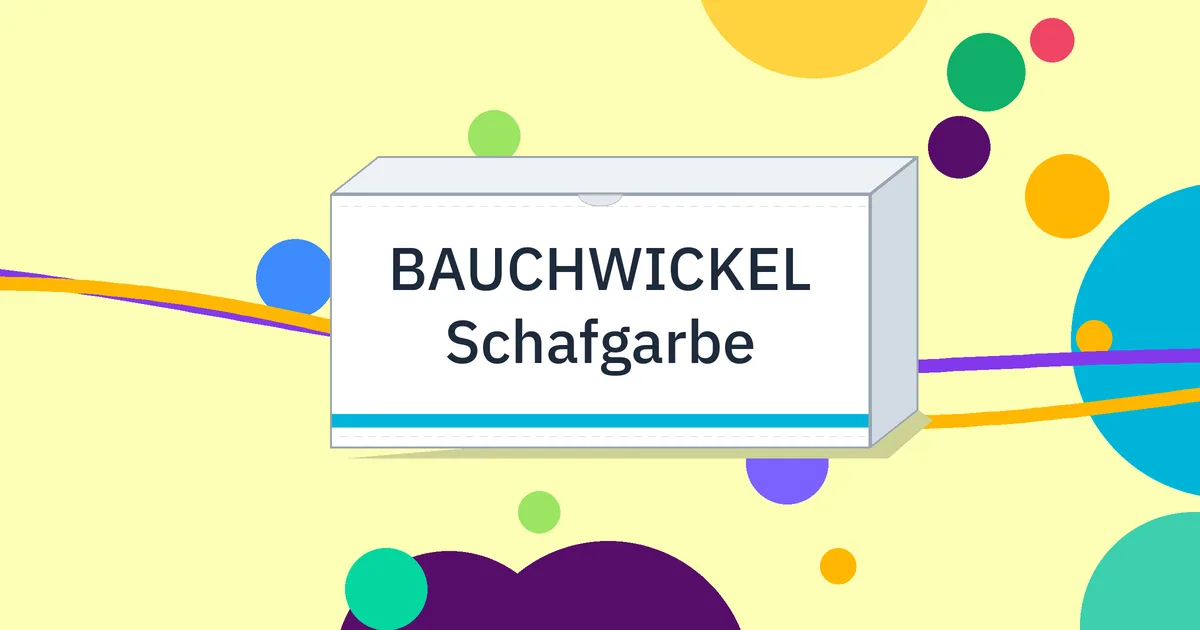Symbolbild: Packung mit der Aufschrift BAUCHWICKEL Schafgarbe (PZN 19205414) – Verfügbarkeit und Bezug in Apotheken in Frankfurt am Main