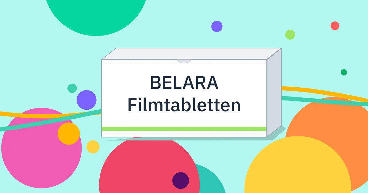 Symbolbild: Packung mit der Aufschrift BELARA Filmtabletten (PZN 04342163) – Verfügbarkeit und Bezug in Apotheken in Frankfurt am Main