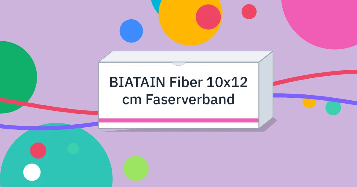 Symbolbild: Packung mit der Aufschrift BIATAIN Fiber 10x12 cm Faserverband (PZN 19731002) – Verfügbarkeit und Bezug in Apotheken in Frankfurt am Main
