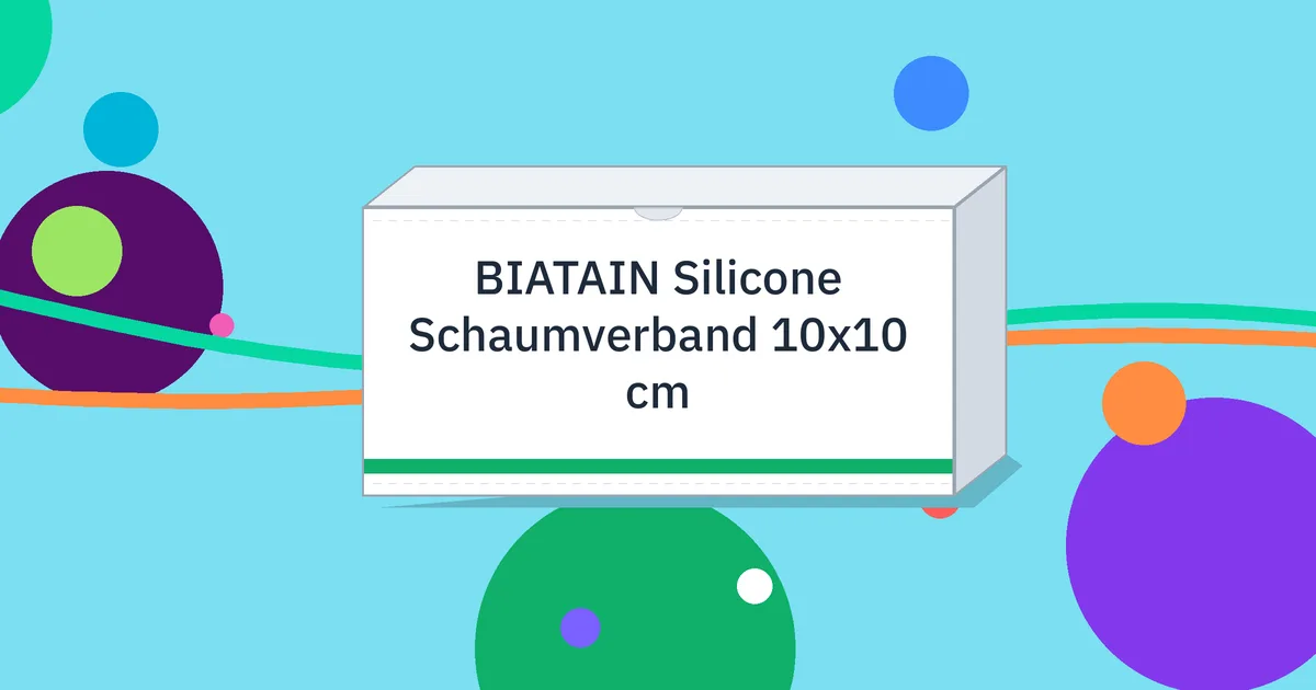 Symbolbild: Packung mit der Aufschrift BIATAIN Silicone Schaumverband 10x10 cm (PZN 20344523) – Verfügbarkeit und Bezug in Apotheken in Frankfurt am Main