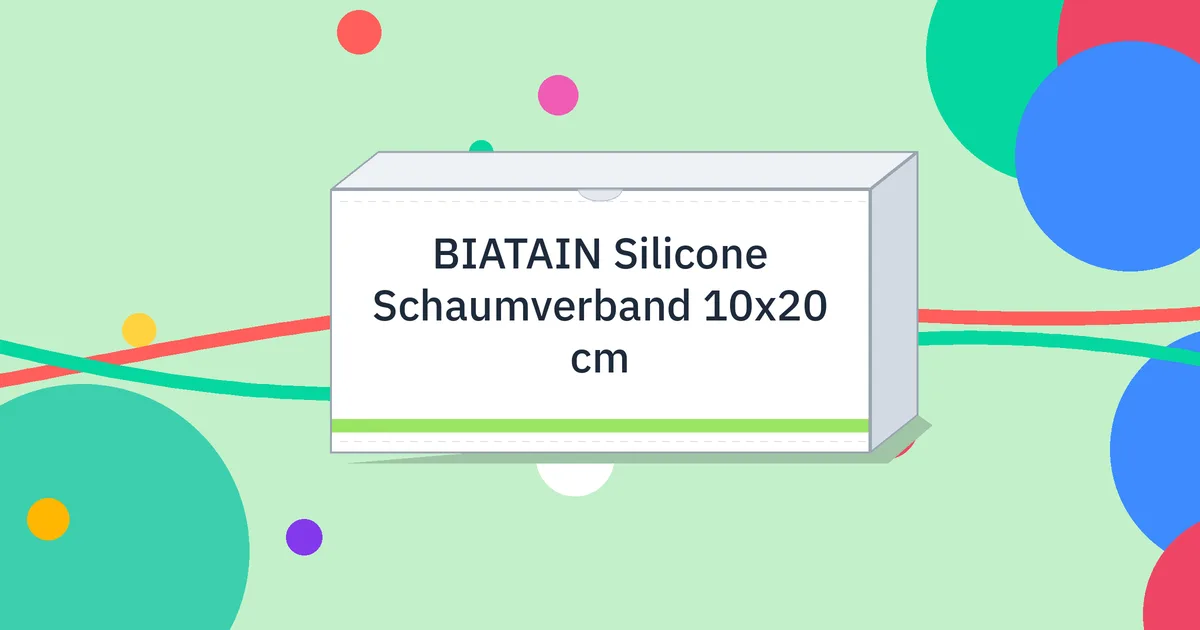 Symbolbild: Packung mit der Aufschrift BIATAIN Silicone Schaumverband 10x20 cm (PZN 18669991) – Verfügbarkeit und Bezug in Apotheken in Frankfurt am Main